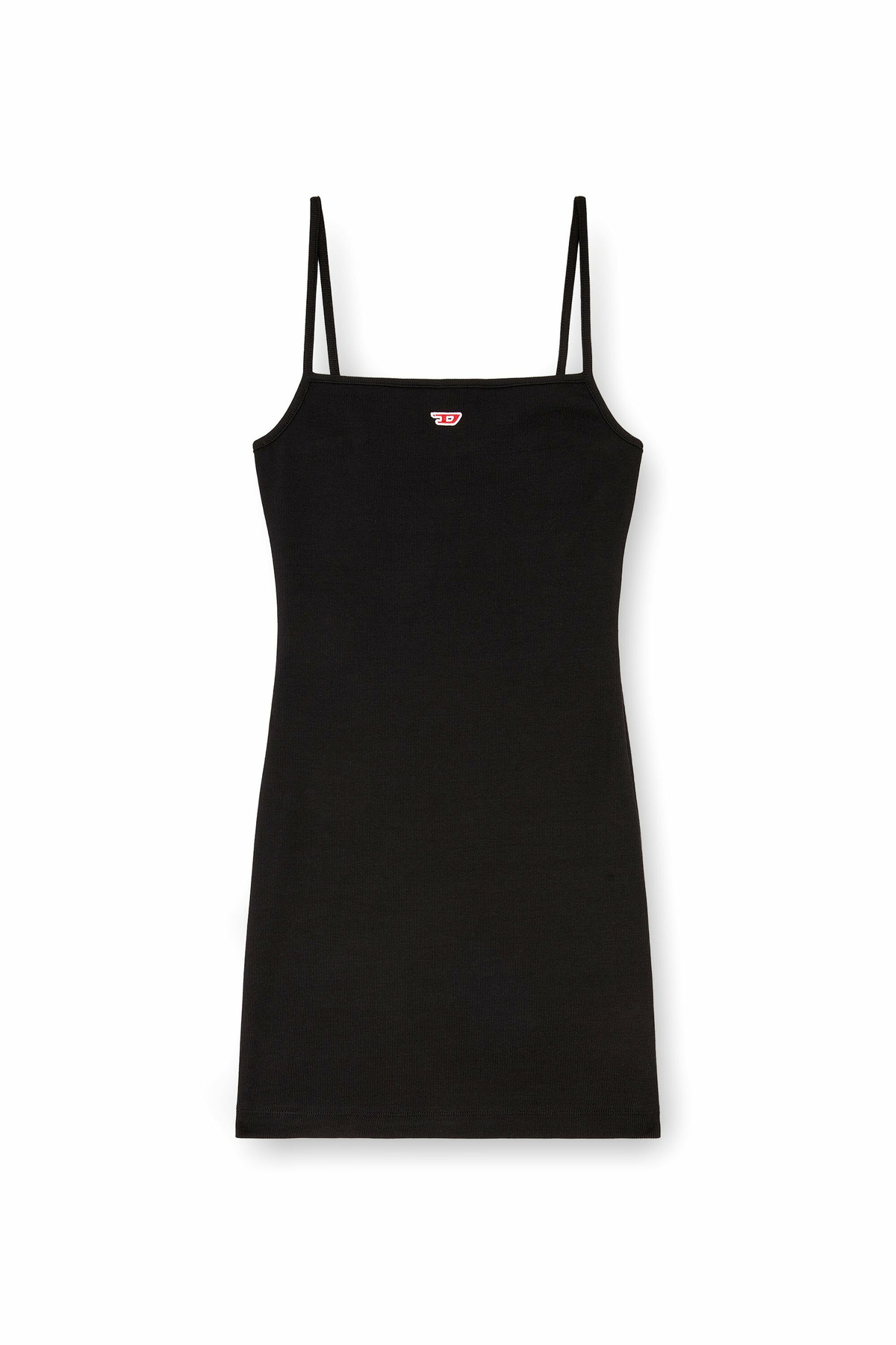 Diesel Short slip dress with D logo - Dresses Womens in Black Diesel