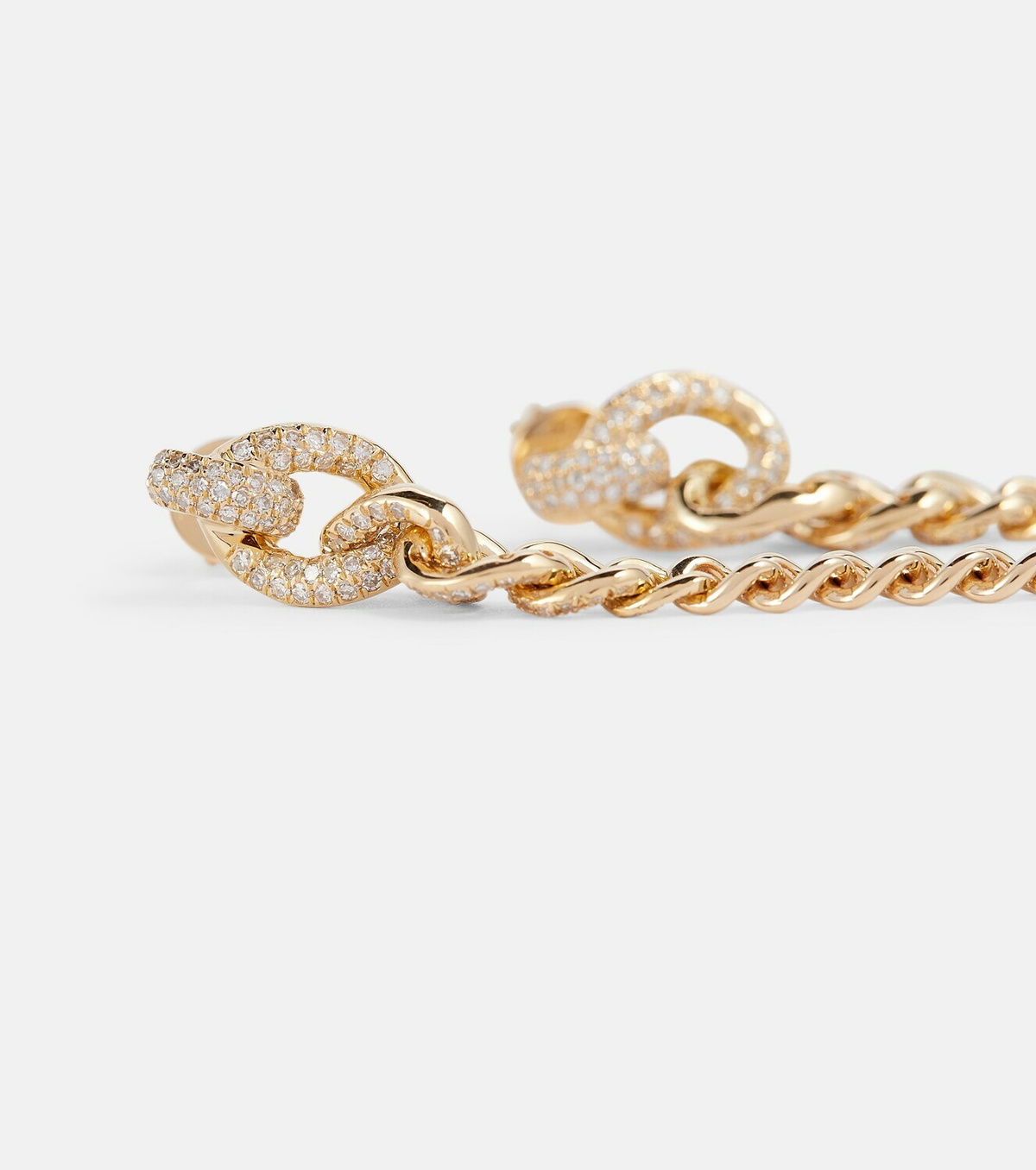 Shay Jewelry Gradual Drop Link 18ct yellow gold and diamonds earrings ...