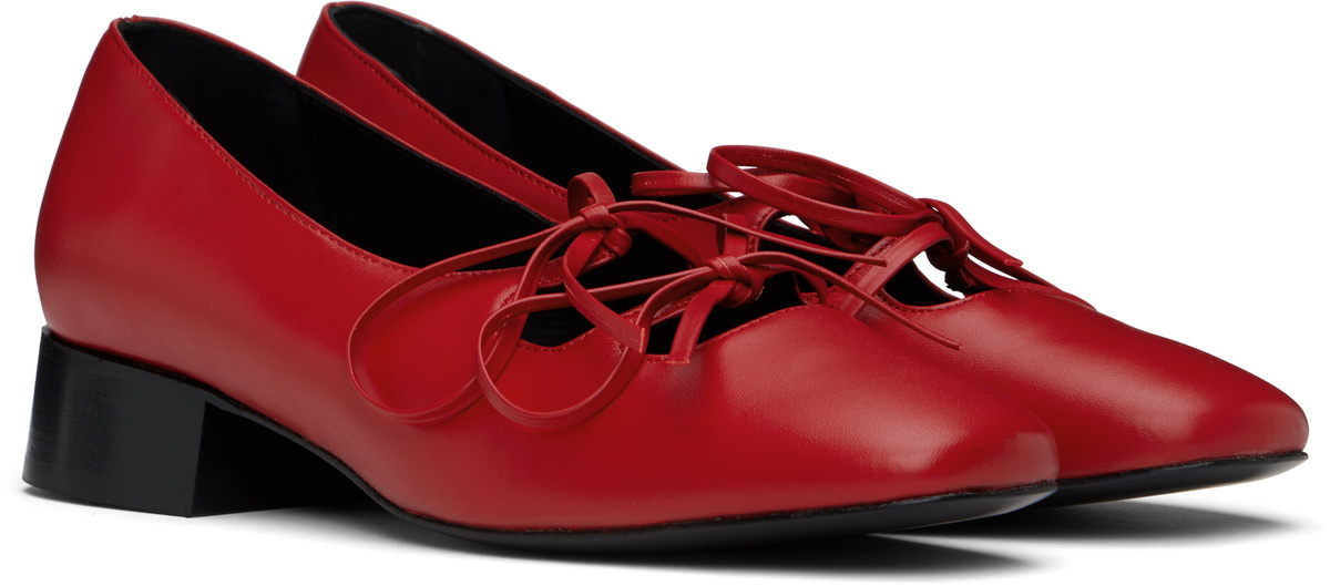 Nicole Saldaña Red Isabel Ballerina Flats Nicole Saldaña