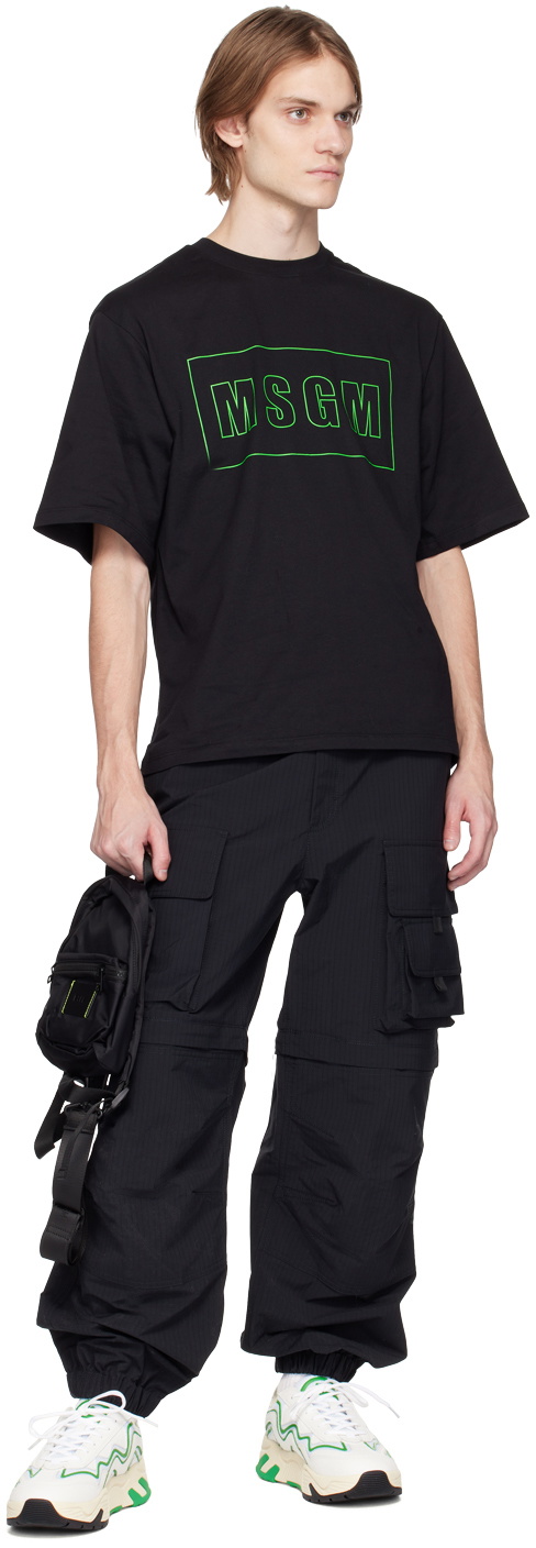 MSGM Black Mini Backpack MSGM