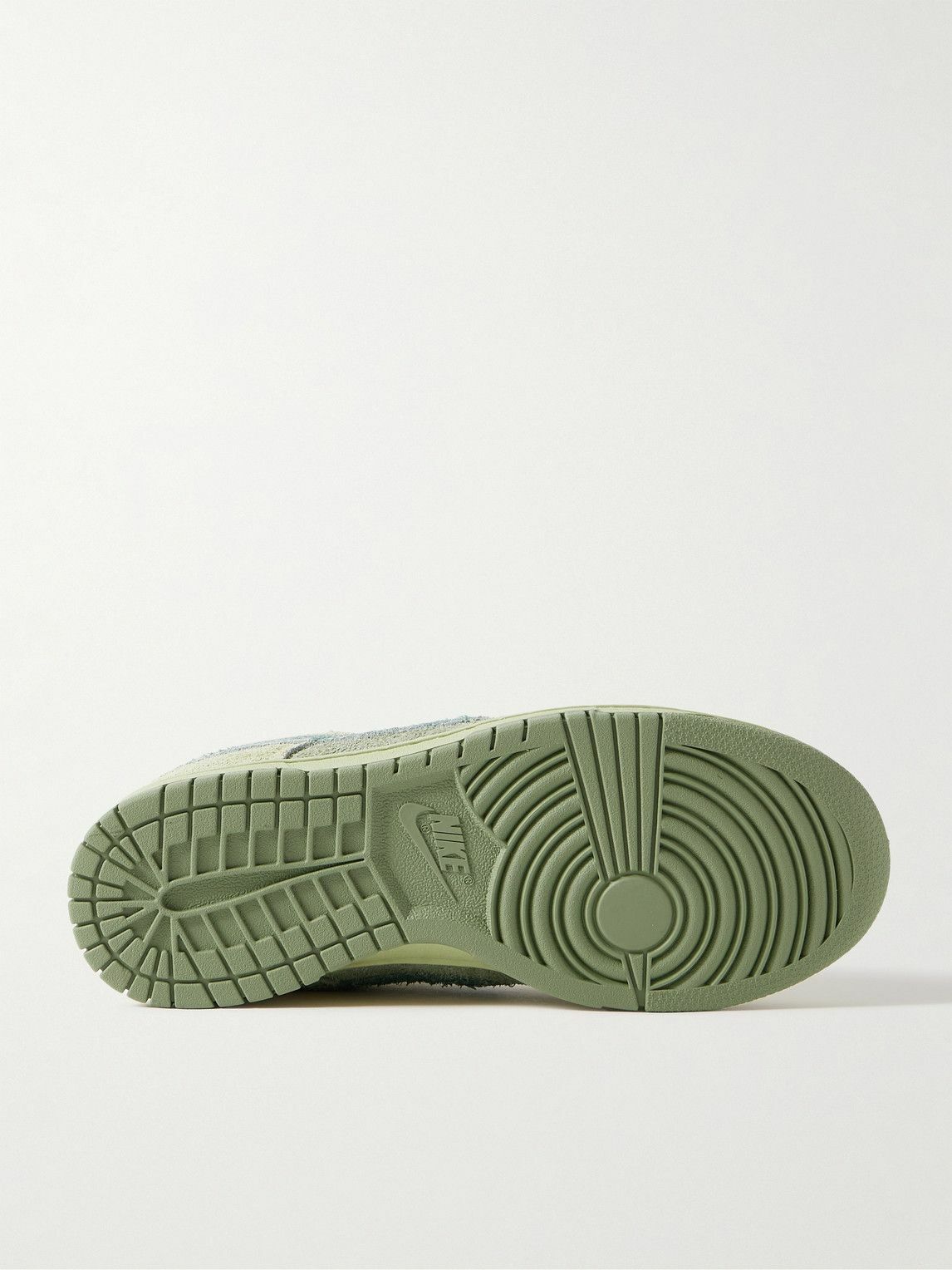 Nike - Dunk Low Brushed-Suede Sneakers - Green Nike