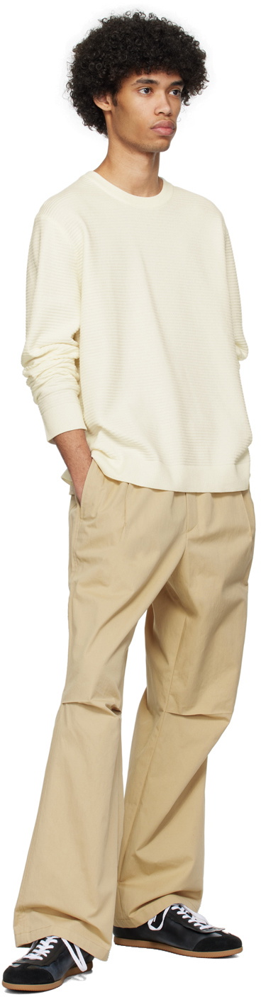 Solid Homme Beige Pleated Trousers Solid Homme