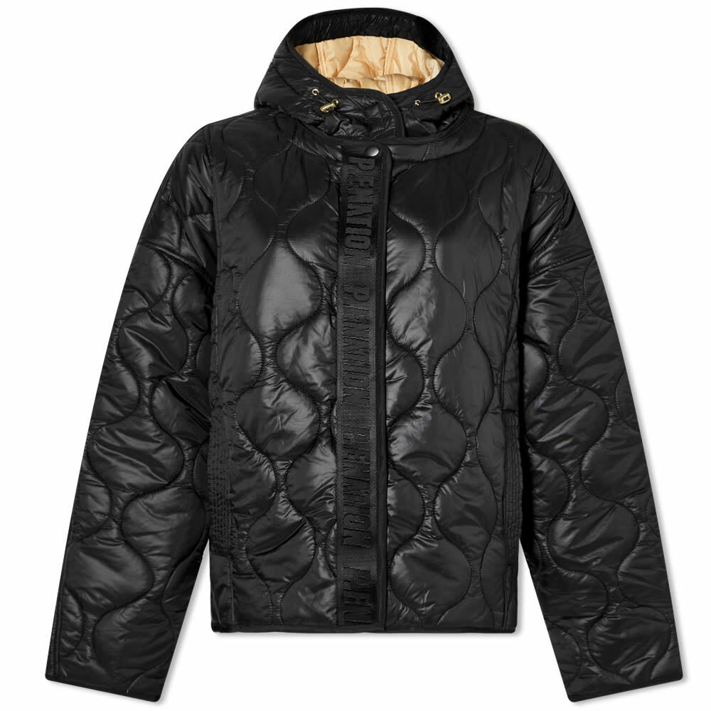 P.E Nation Women's Advocate Longline Padded Jacket in Black P.E Nation