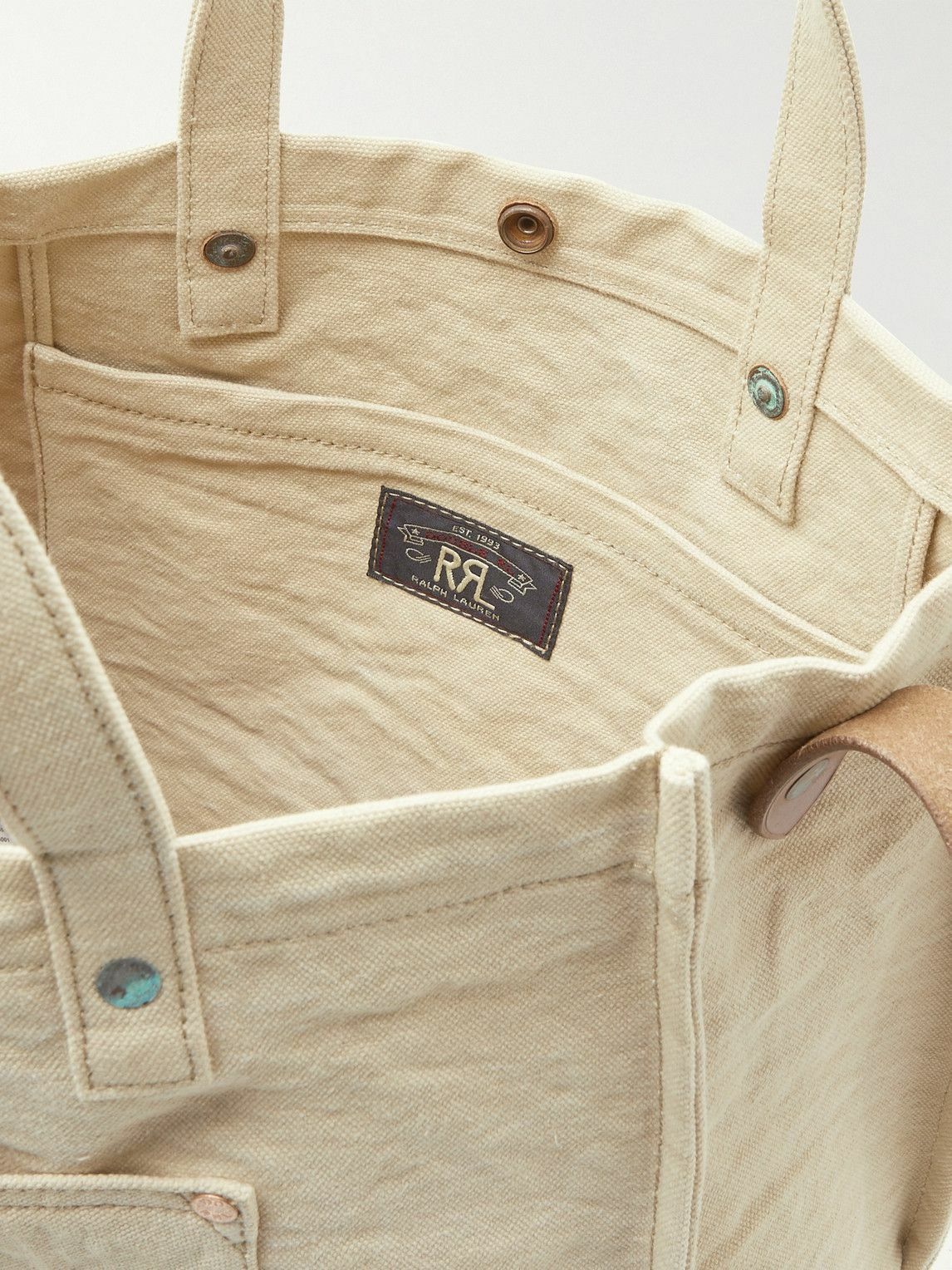 RRL - Carpenter Medium Leather-Trimmed Canvas Tote Bag RRL