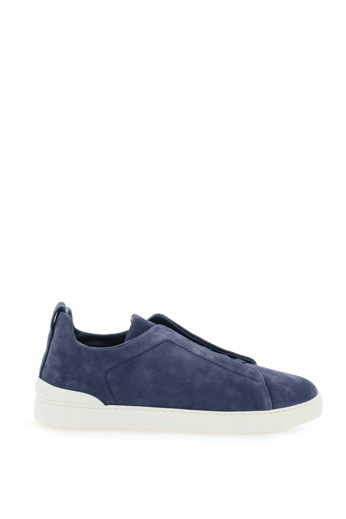 ZEGNA triple stitch slip-on sneakers Blue Zegna