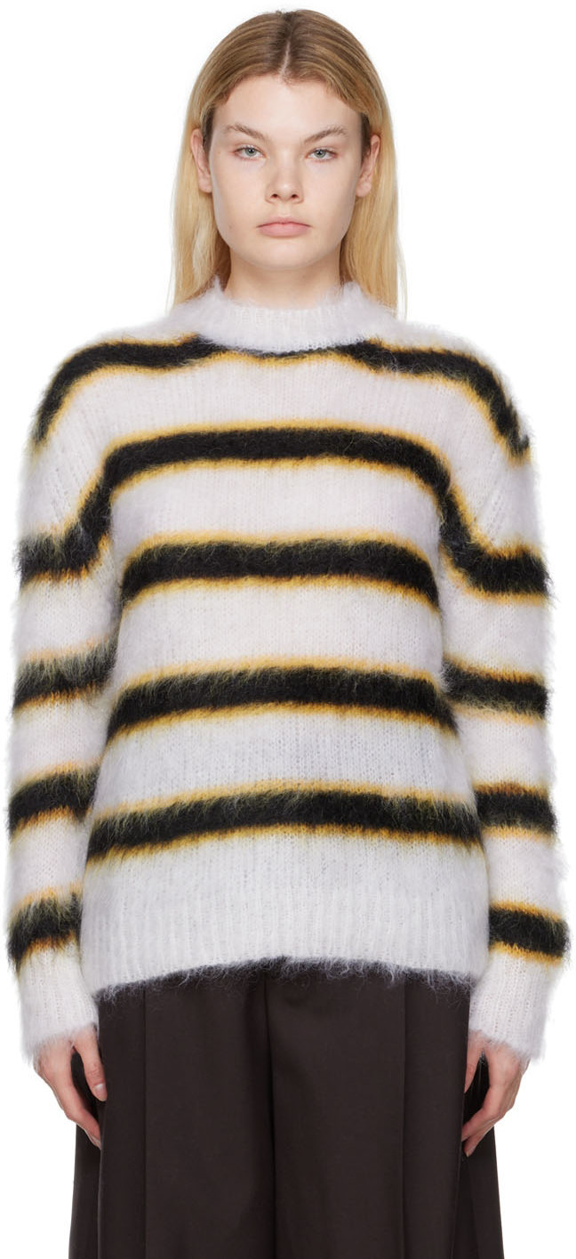 Marni White Fuzzy Wuzzy Sweater Marni