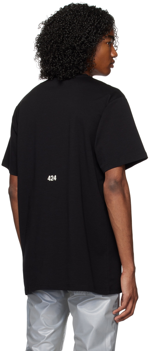 424 Black Graphic T-Shirt 424