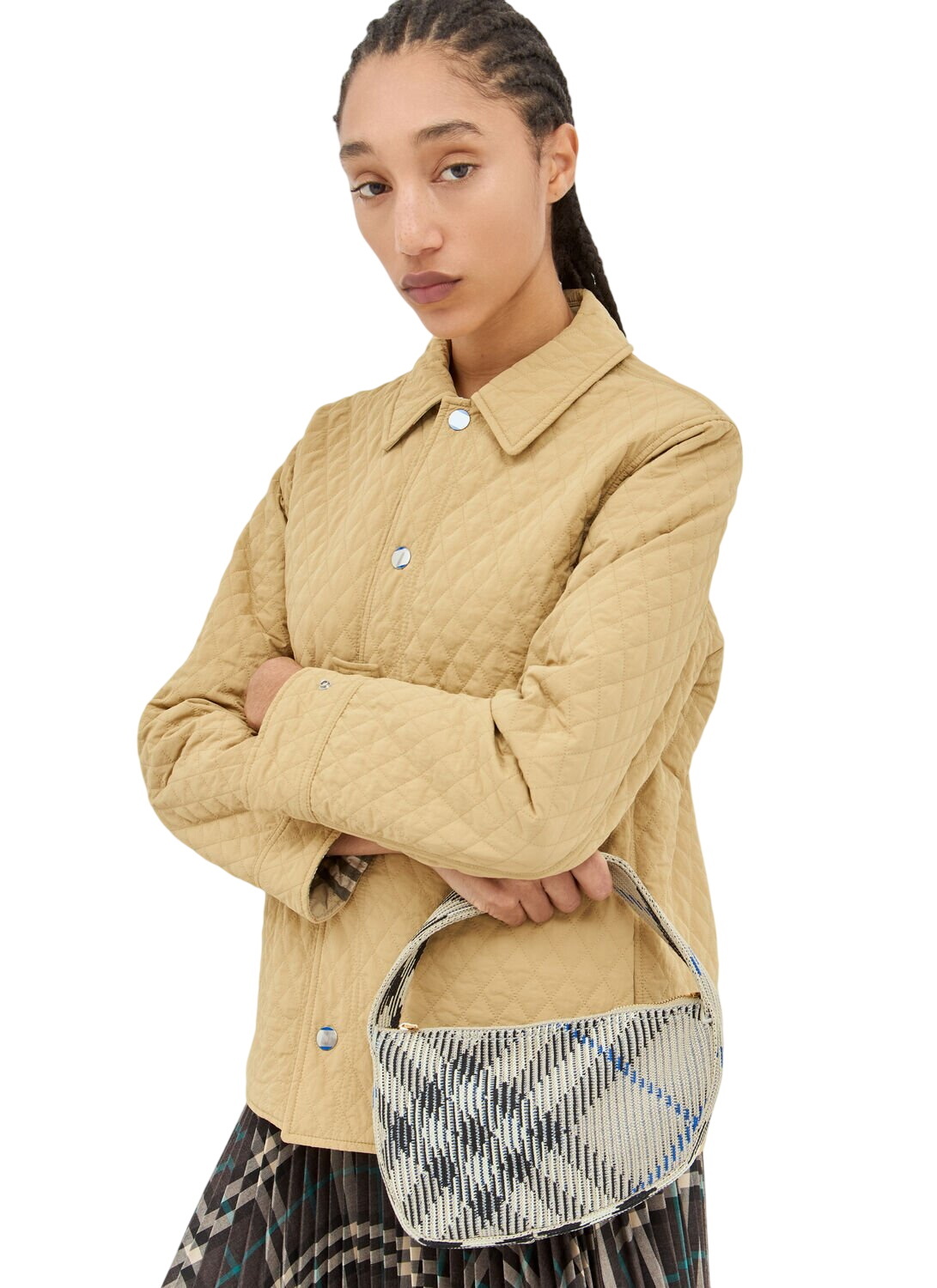 Burberry Check Mini Knitted Shoulder Bag Burberry