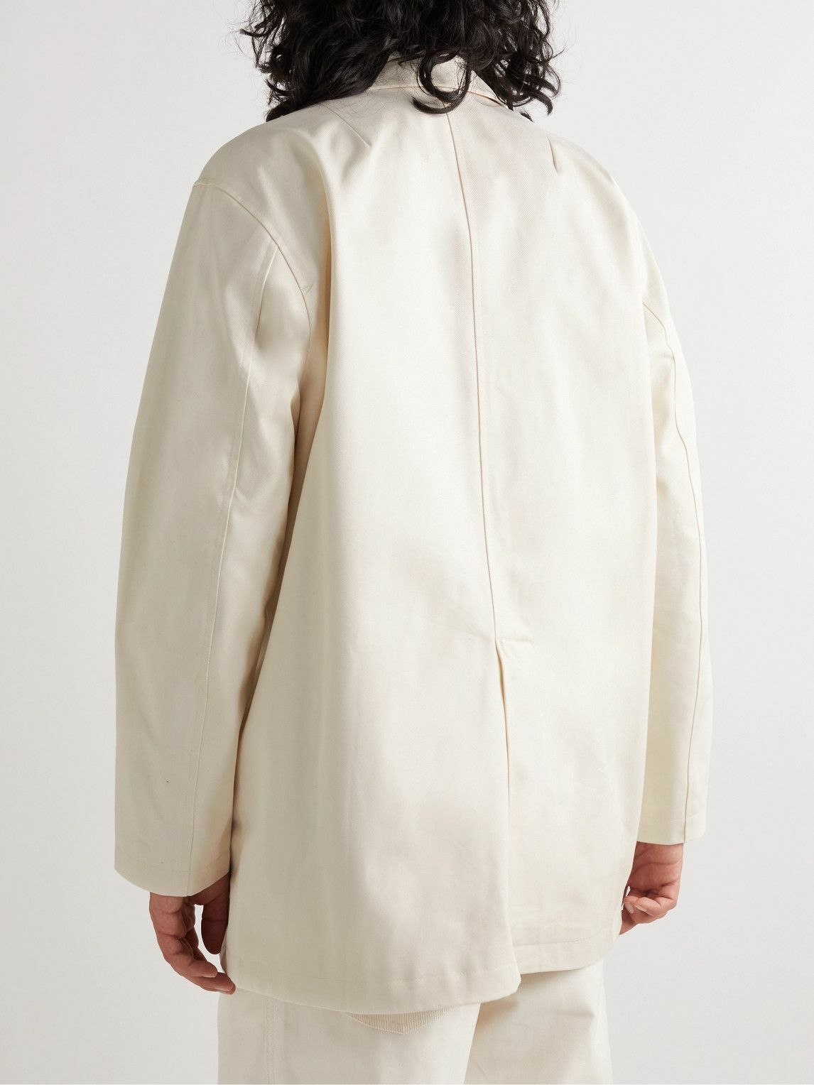 Adish - Wool-Trimmed Cotton-Twill Overcoat - Neutrals ADISH