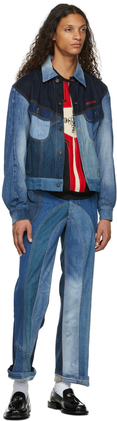 Ahluwalia Blue Rework Denim Jacket Ahluwalia Studio
