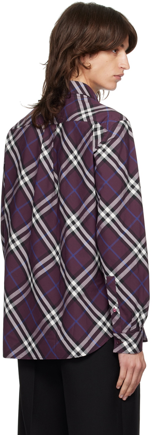 Burberry Purple Check Shirt Burberry