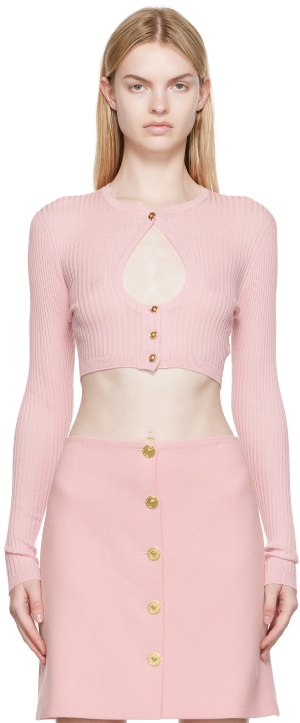 Versace Pink Medusa Cardigan Versace