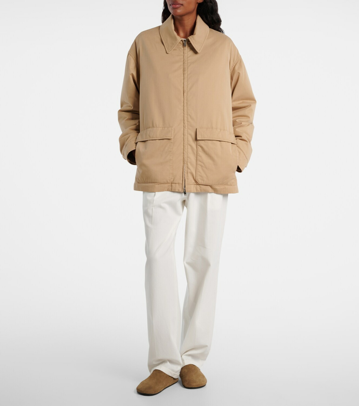 The Row Aurelius cotton and cashmere jacket The Row