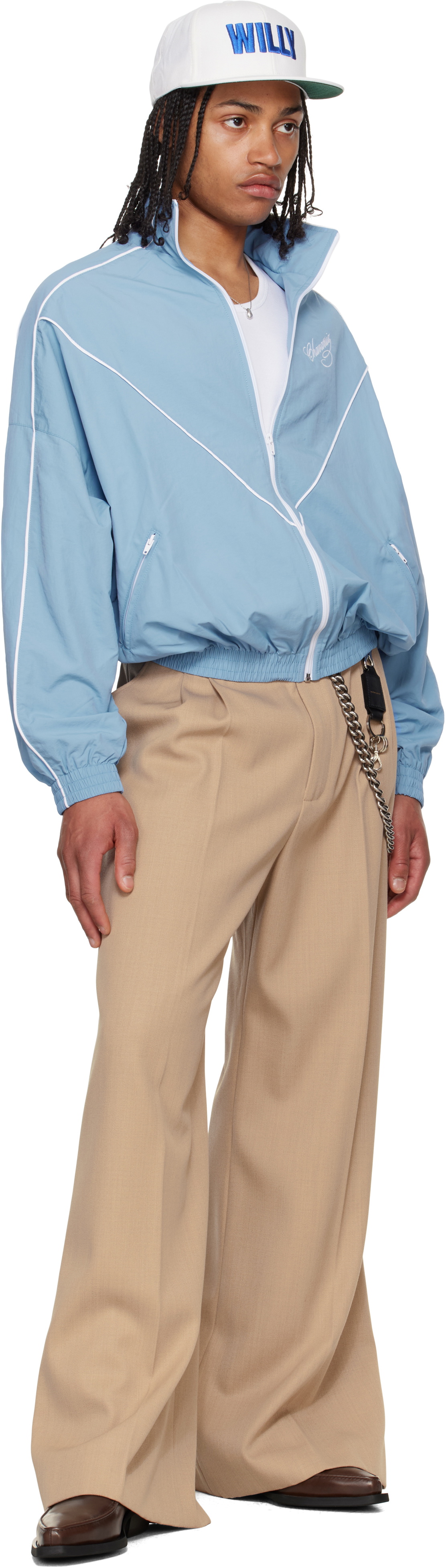 WILLY CHAVARRIA Blue Ruff Rider Jacket Willy Chavarria