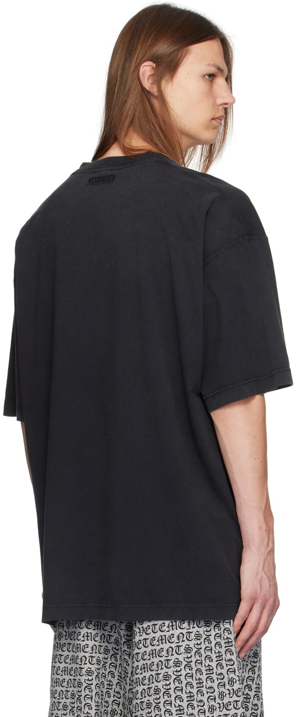 VETEMENTS Black Spring Water T-Shirt Vetements