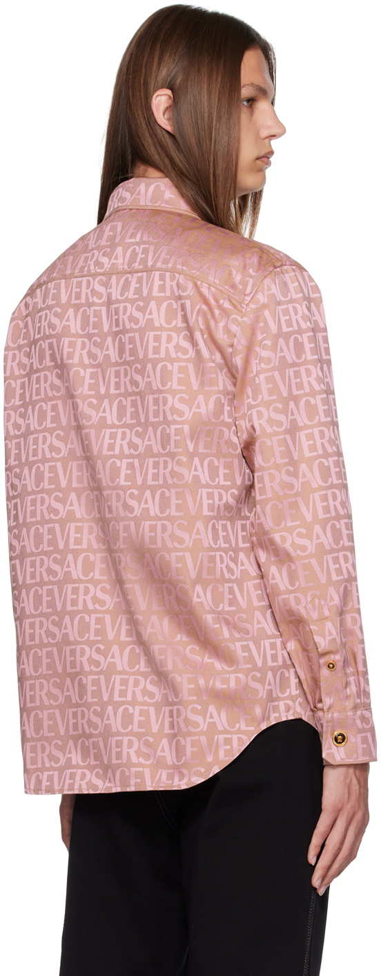 Versace Pink Allover Shirt Versace