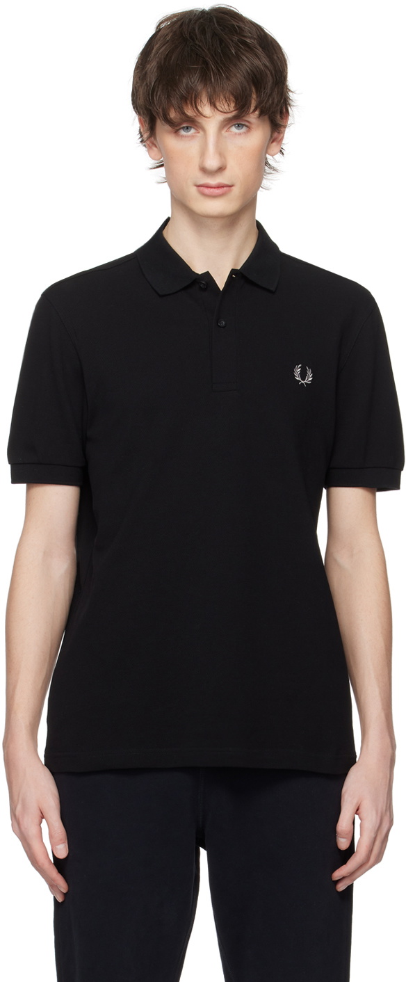 Fred Perry Black Embroidered Polo Fred Perry