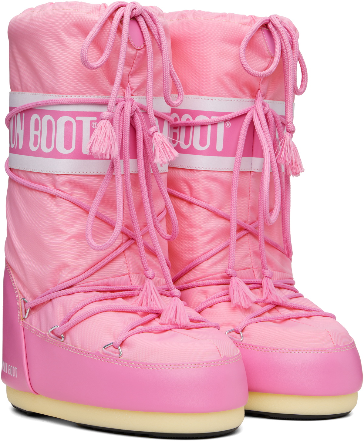 Moon Boot Pink Icon Nylon Boots Moon Boot