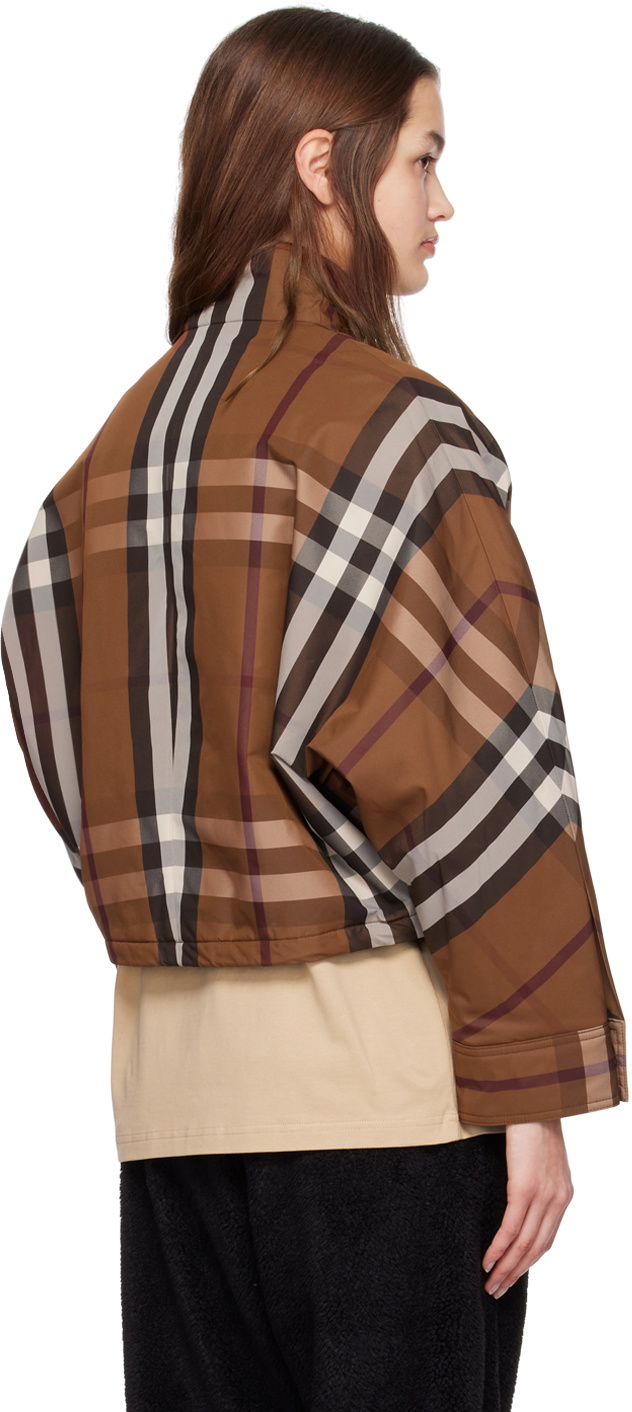 Burberry Brown Ayton Check Jacket Burberry