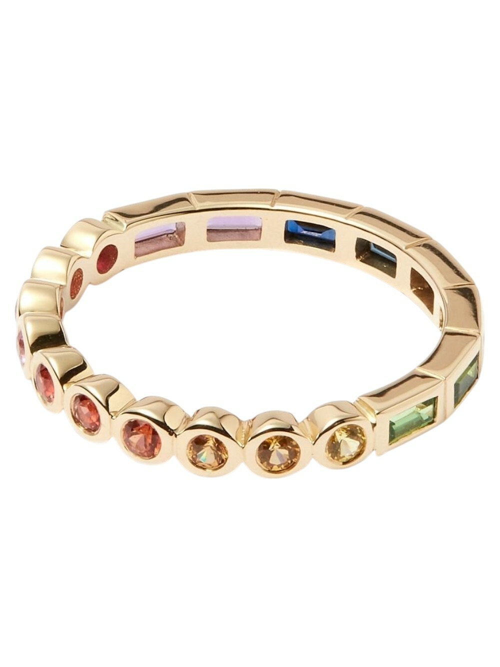 Yvonne Léon 9K Yellow Gold Rainbow Gemstone Ring Yvonne Leon