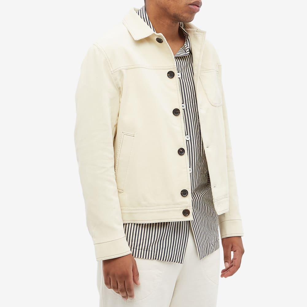 Oliver Spencer Men's Cord Buffalo Jacket in Cream Oliver Spencer