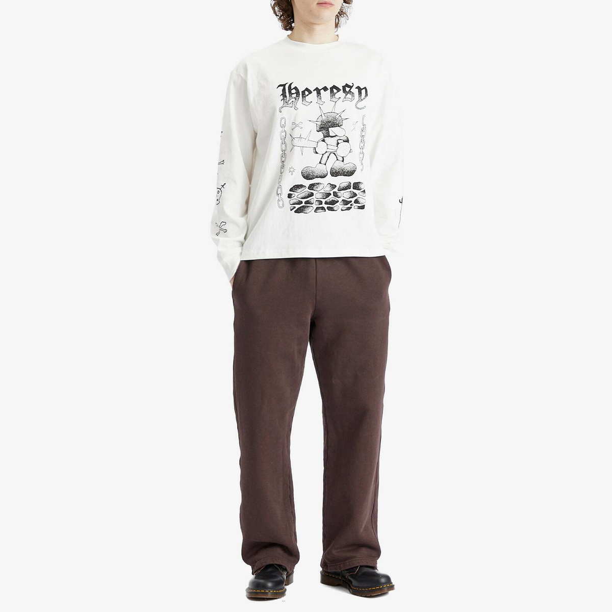 Heresy Fightin' Longsleeve T-Shirt in Ecru Heresy