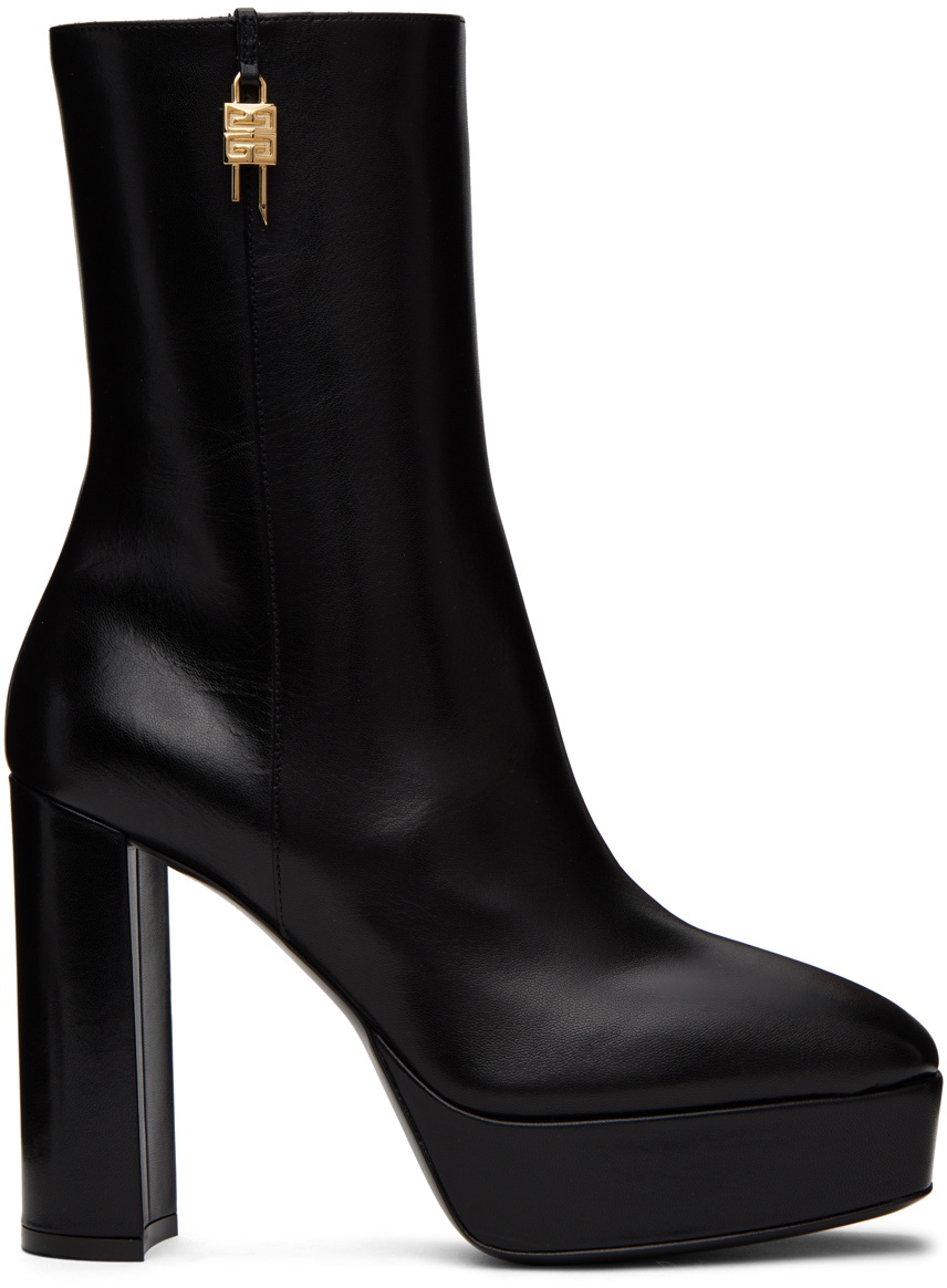 Givenchy Black G Lock Platform Boots Givenchy