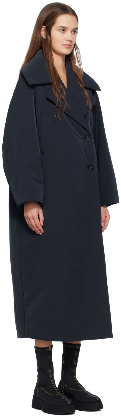 GANNI Navy Insulated Coat GANNI