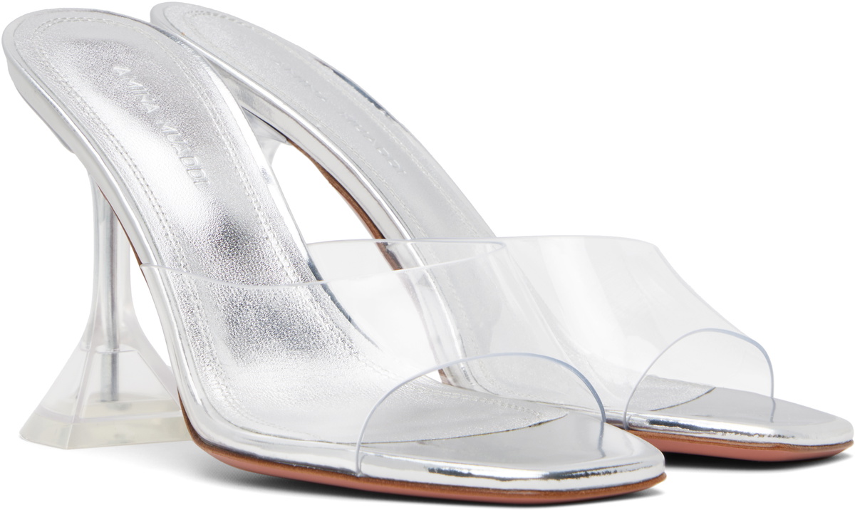 Amina Muaddi Transparent Lupita Glass Slipper Heeled Sandals Amina Muaddi