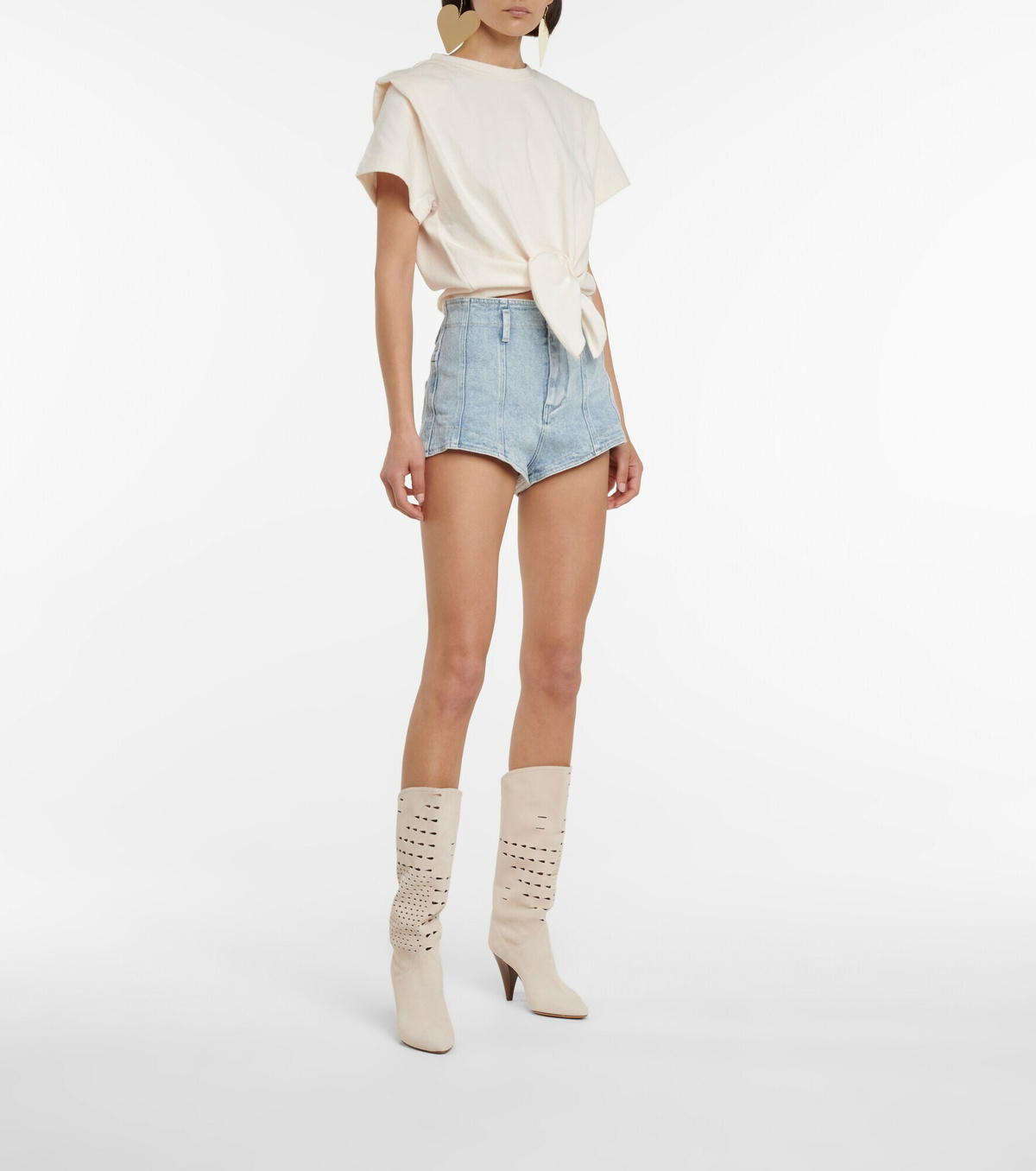 Isabel Marant - Deverson high-rise denim shorts Isabel Marant