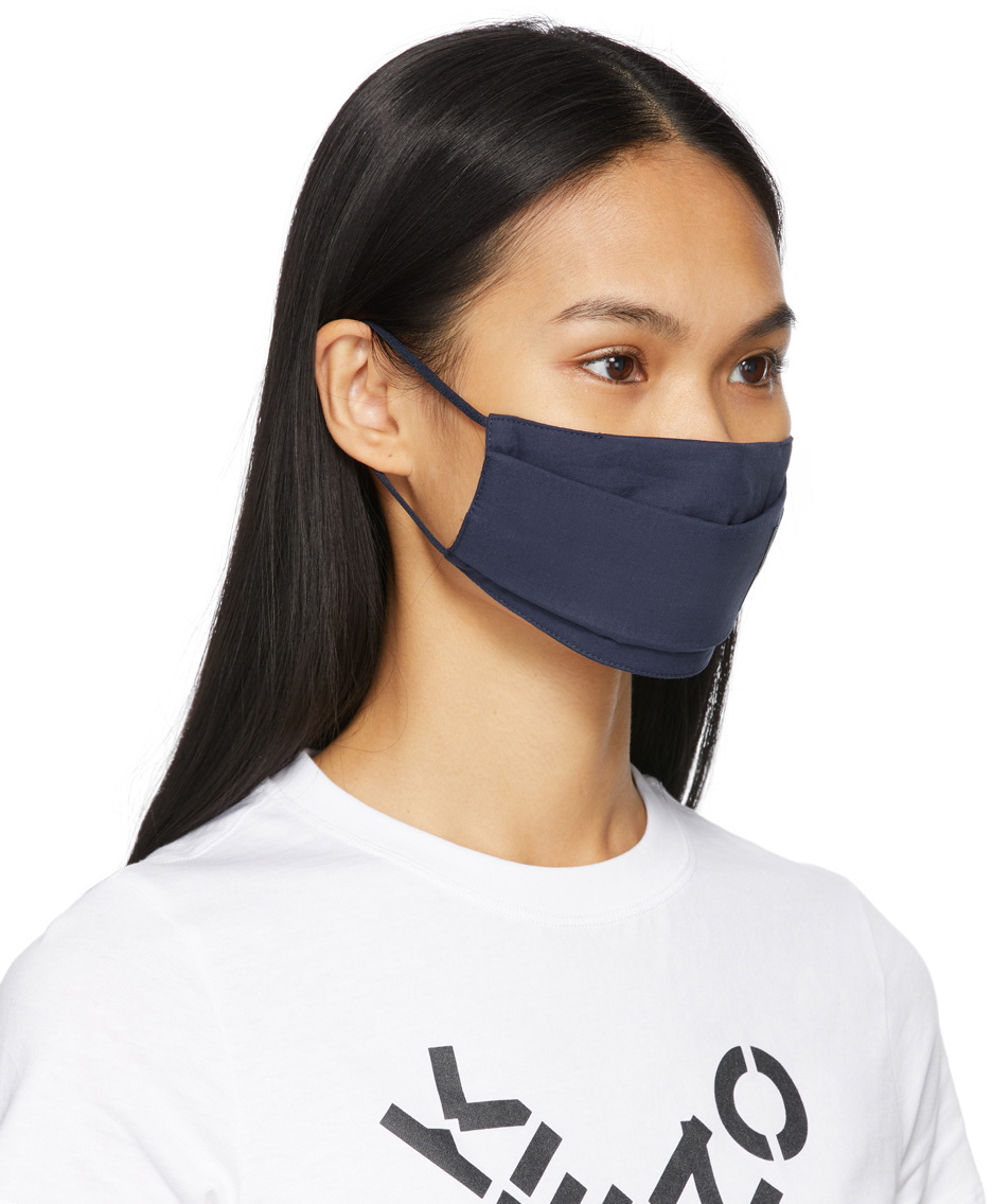 Kenzo Three-Pack Multicolor Embroidered Logo Face Masks Kenzo