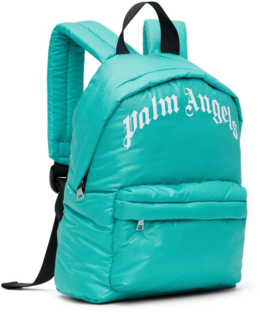 Palm Angels Kids Blue Padded Backpack Palm Angels