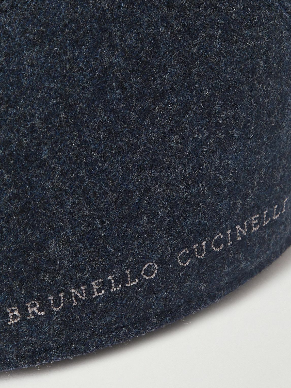 Brunello Cucinelli - Logo-Embroidered Virgin Wool Flat Cap - Blue ...