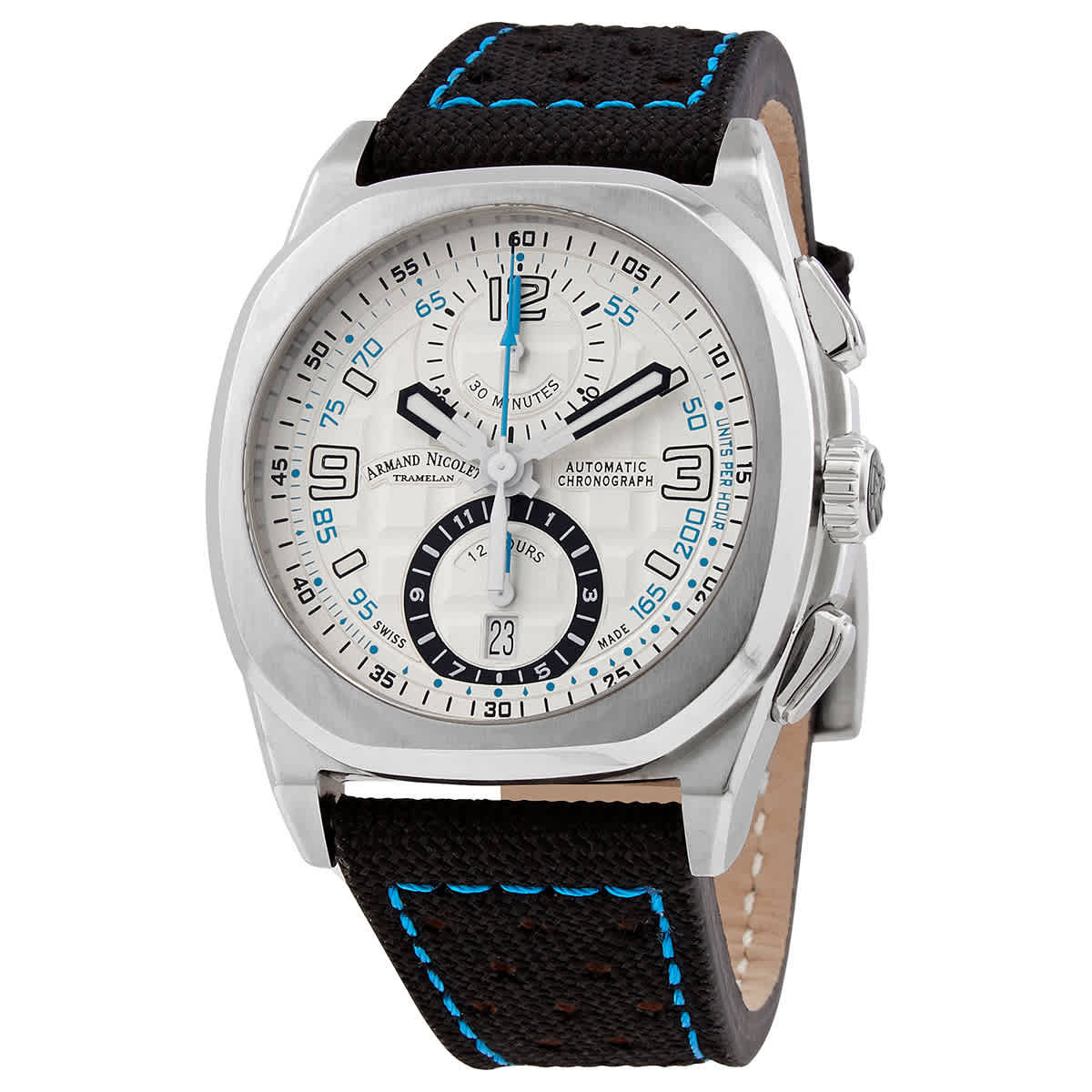 Armand Nicolet JH9 Chronograph Automatic Silver Dial Mens Watch A668HAA ...
