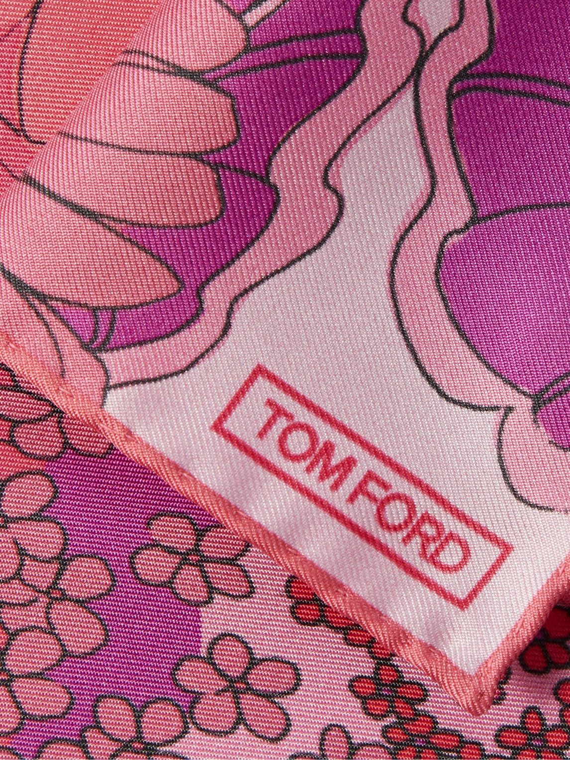 TOM FORD - Floral-Print Silk-Twill Pocket Square TOM FORD
