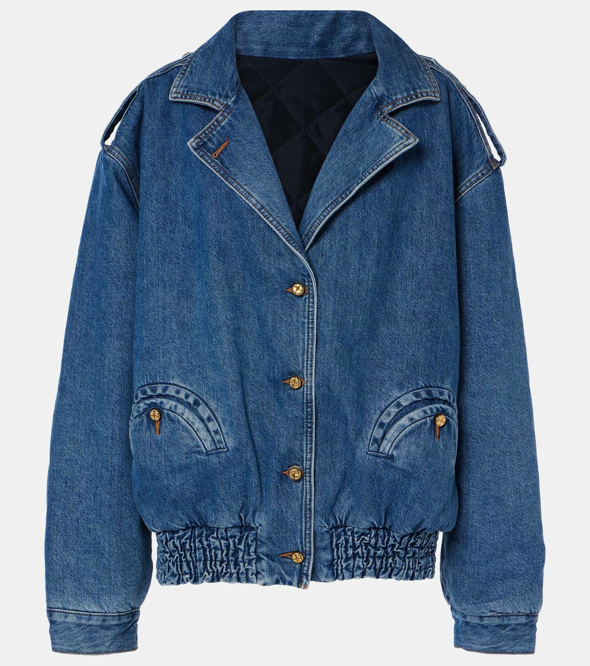 Blazé Milano Nariida Sapphire denim bomber jacket Blaze Milano