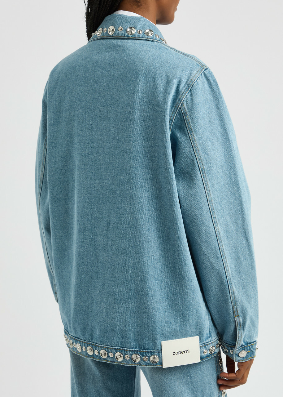 Coperni Studded Denim Jacket Blue Coperni