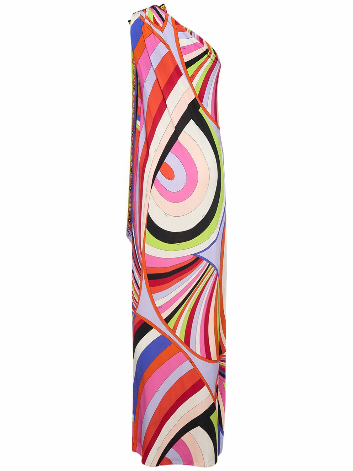 PUCCI Iride Printed One Shoulder Long Dress Emilio Pucci