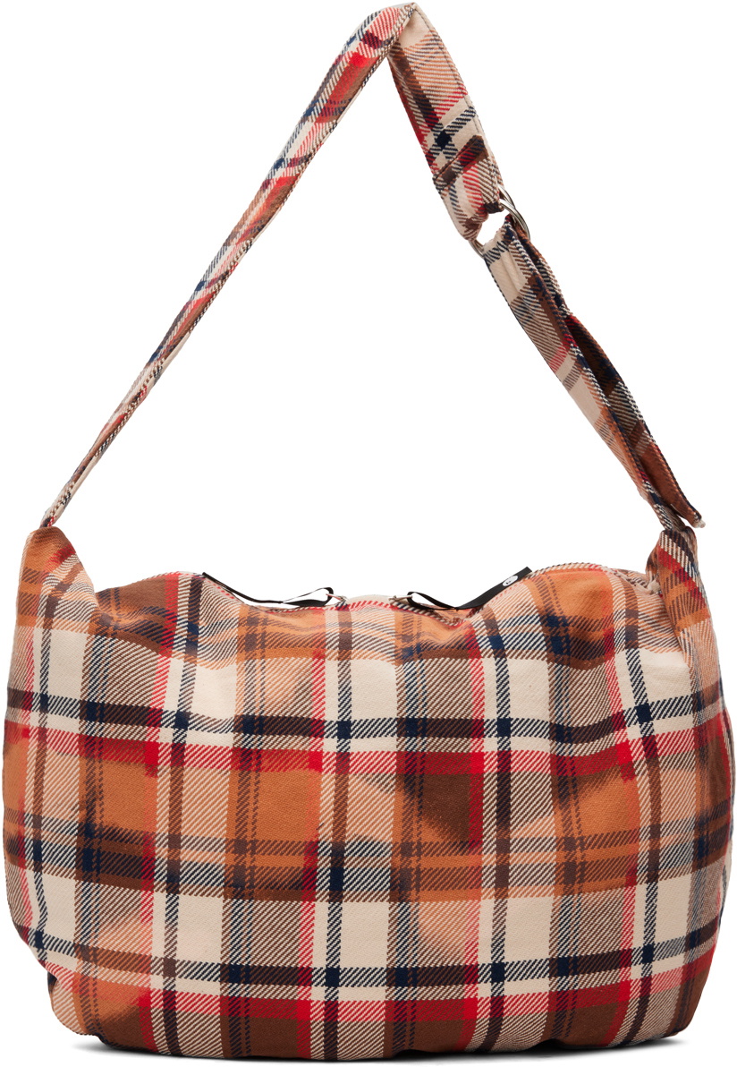 BAPE Red Bleached Bape Check Furoshiki Bag A Bathing Ape