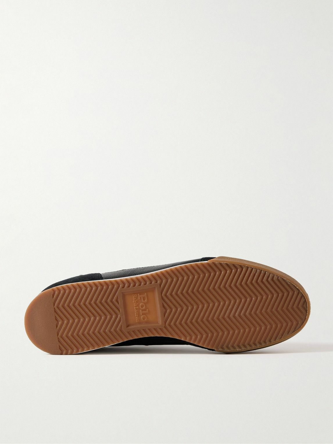 Polo Ralph Lauren - Hester Logo-Embroidered Leather and Suede-Trimmed ...