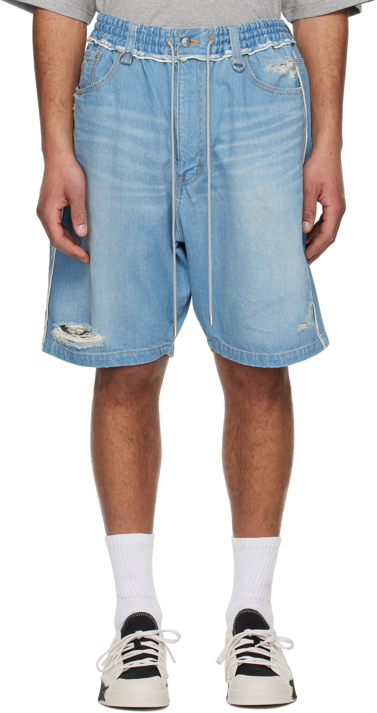mastermind JAPAN Blue Inside-Out Denim Shorts mastermind JAPAN