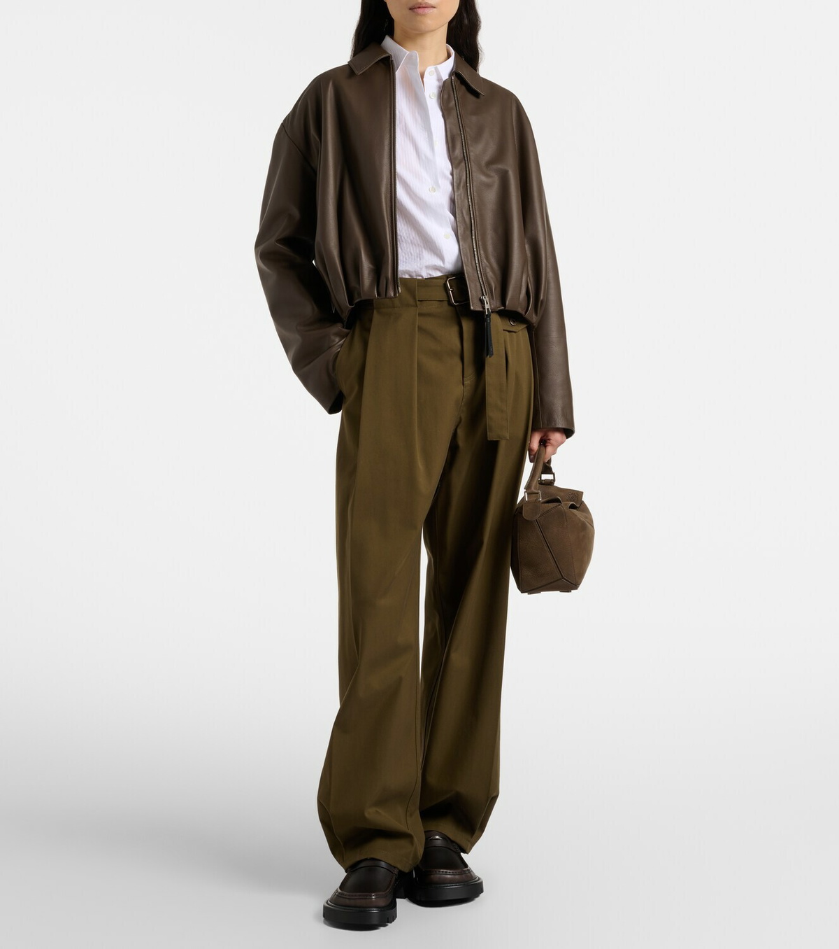 Loewe Draped leather jacket Loewe