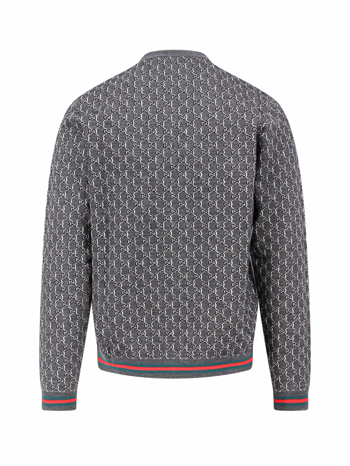 Gucci Wool And Silk Cardigan With Gg Motif Gucci