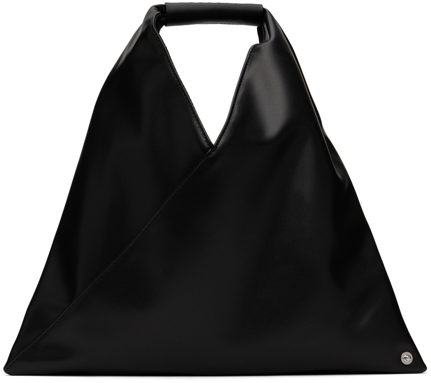 MM6 Maison Margiela Black Mini Triangle Tote MM6 Maison Margiela