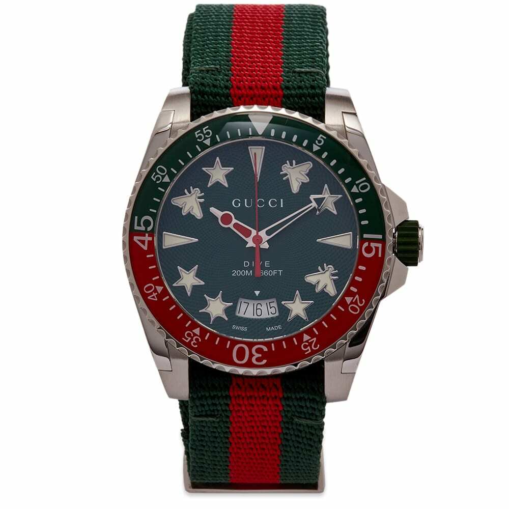 Gucci Men's Dive Watch in 40mm/Recycled Polyester Gucci