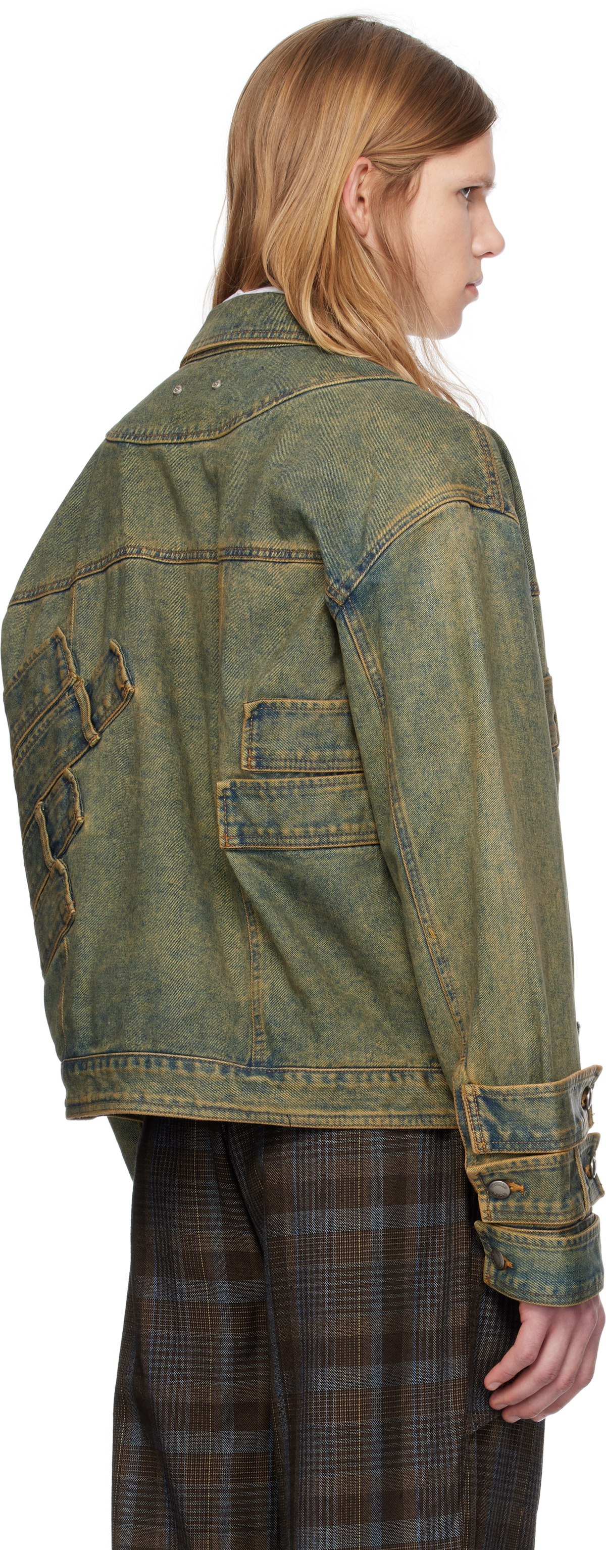 Andersson Bell Green Waistbands Denim Jacket Andersson Bell