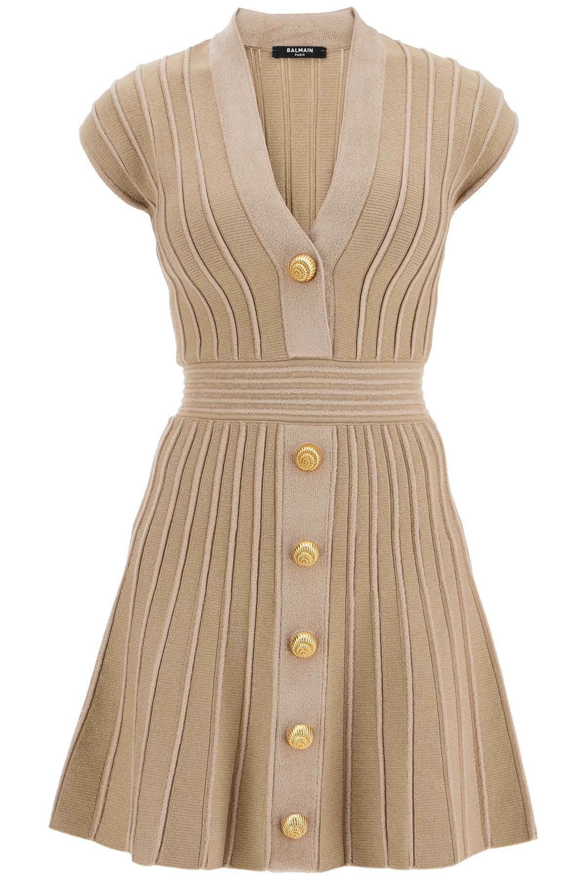 BALMAIN "knit dress with buttons" Beige Balmain