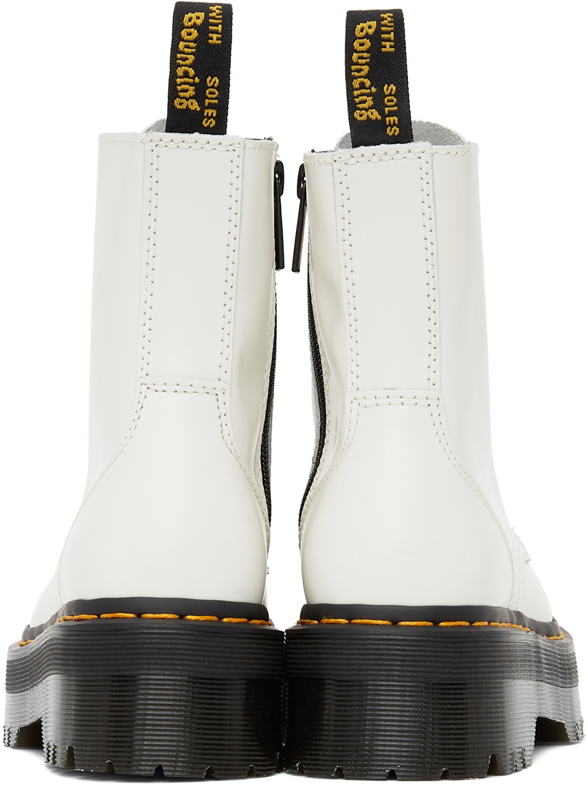 Dr. Martens White Jadon Platform Boots Dr. Martens