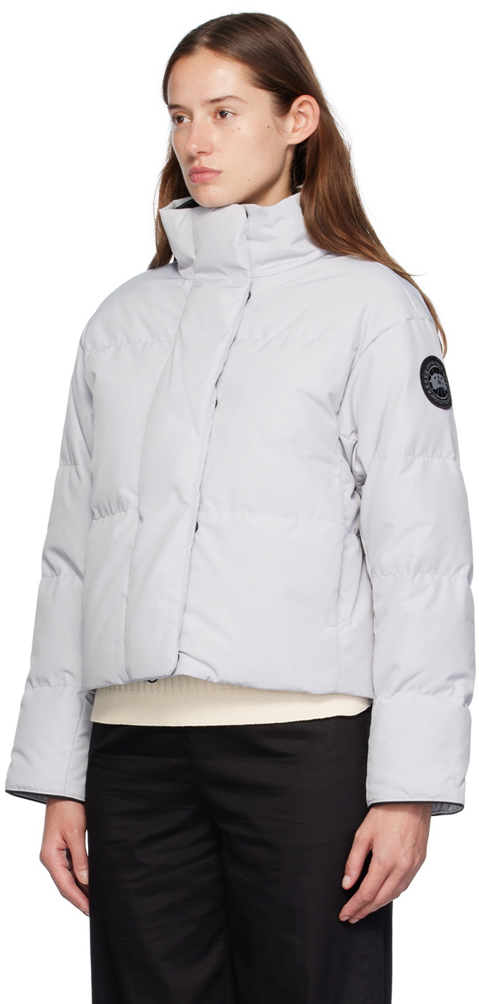 Canada Goose Gray 'Black Label' Grandview Cropped Down Jacket Canada Goose