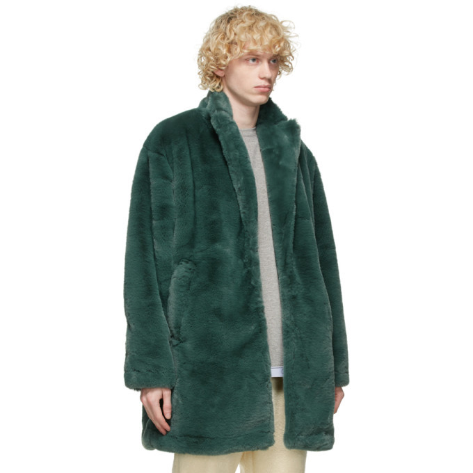 Clot Green Faux-Fur Coat CLOT